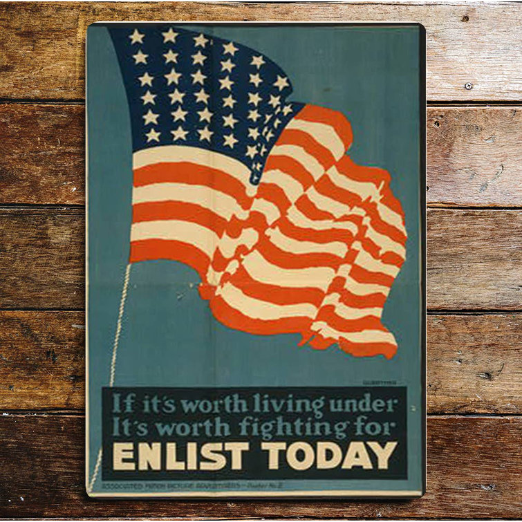 East Urban Home I Want You For The U.S. Army Enlist Today Metal Sign ...