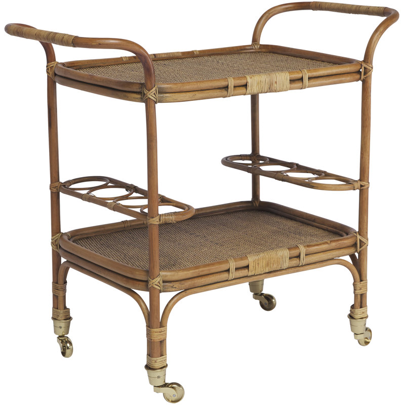 Sika Design Carlo Rattan Bar Cart | Wayfair
