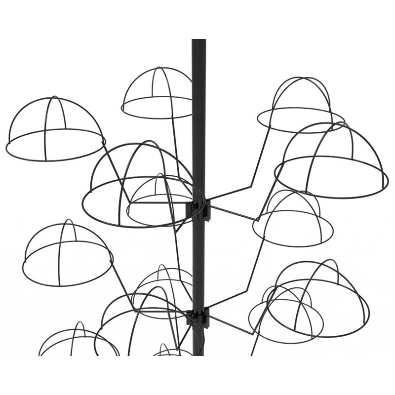 FixtureDisplays 6-Tier Hat Display Rack Free Standing Headwear Wig Rack ...