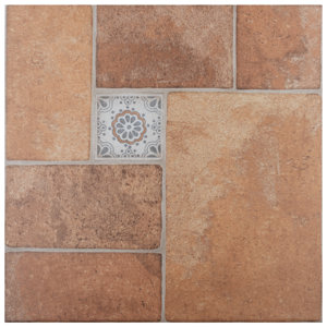 Merola Tile Tovar 17-3/4 In. X 17-3/4 In. Ceramic Rustic Wall & Floor ...