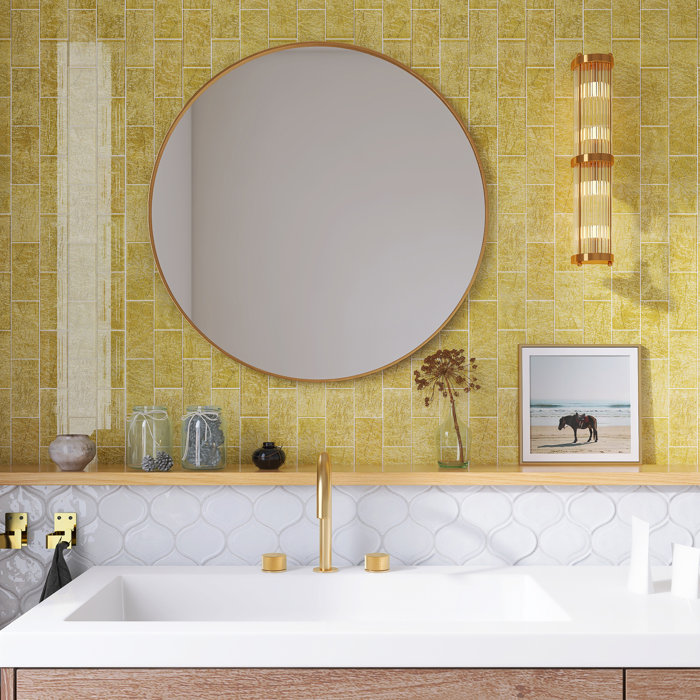 Supreme Tile Galaxy 2" x 4" Glass Brick Joint Mosaic Wall Tile ...