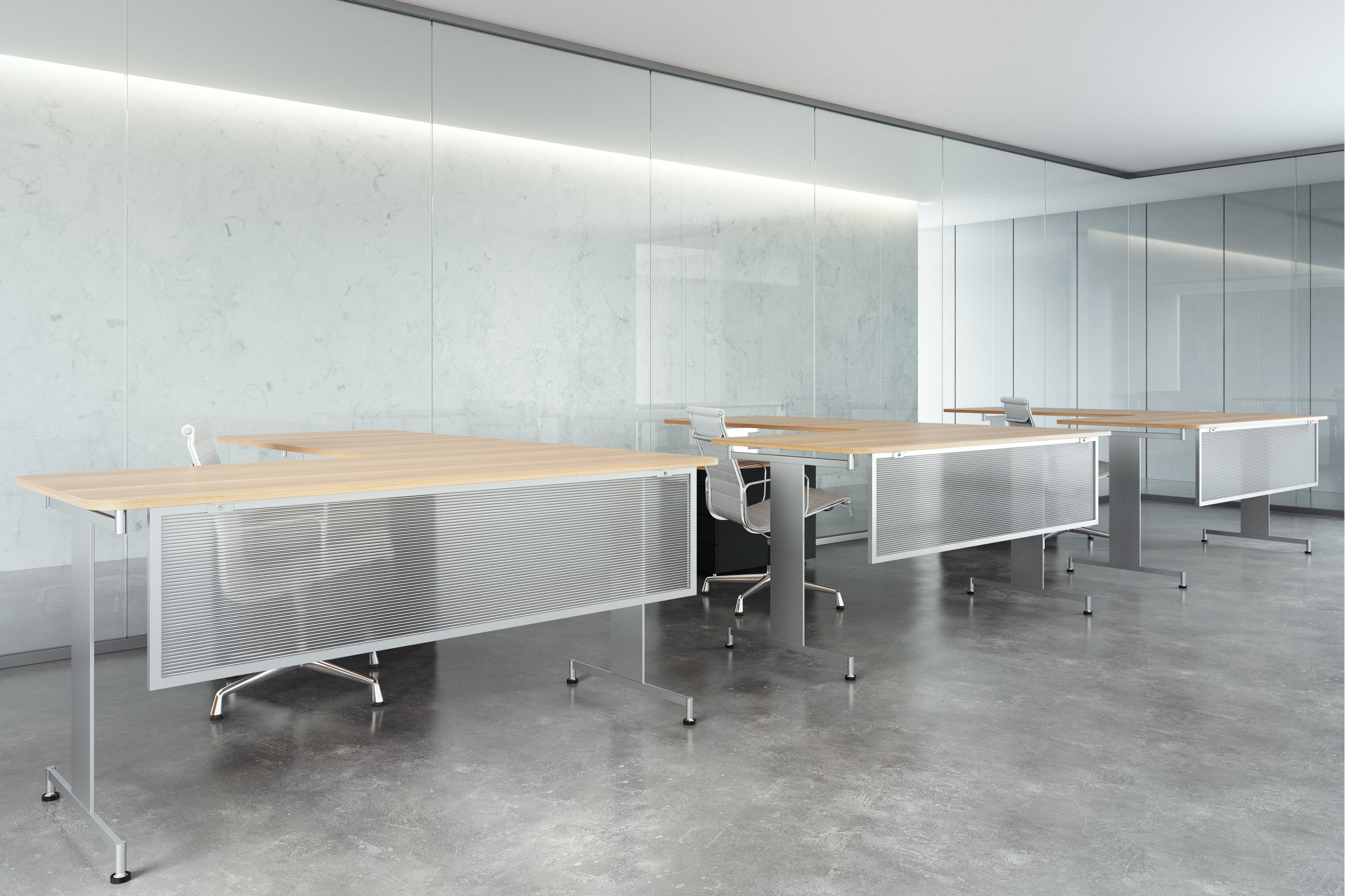 Symple Stuff Avila Mounted Modesty Desk Privacy Panel | Wayfair