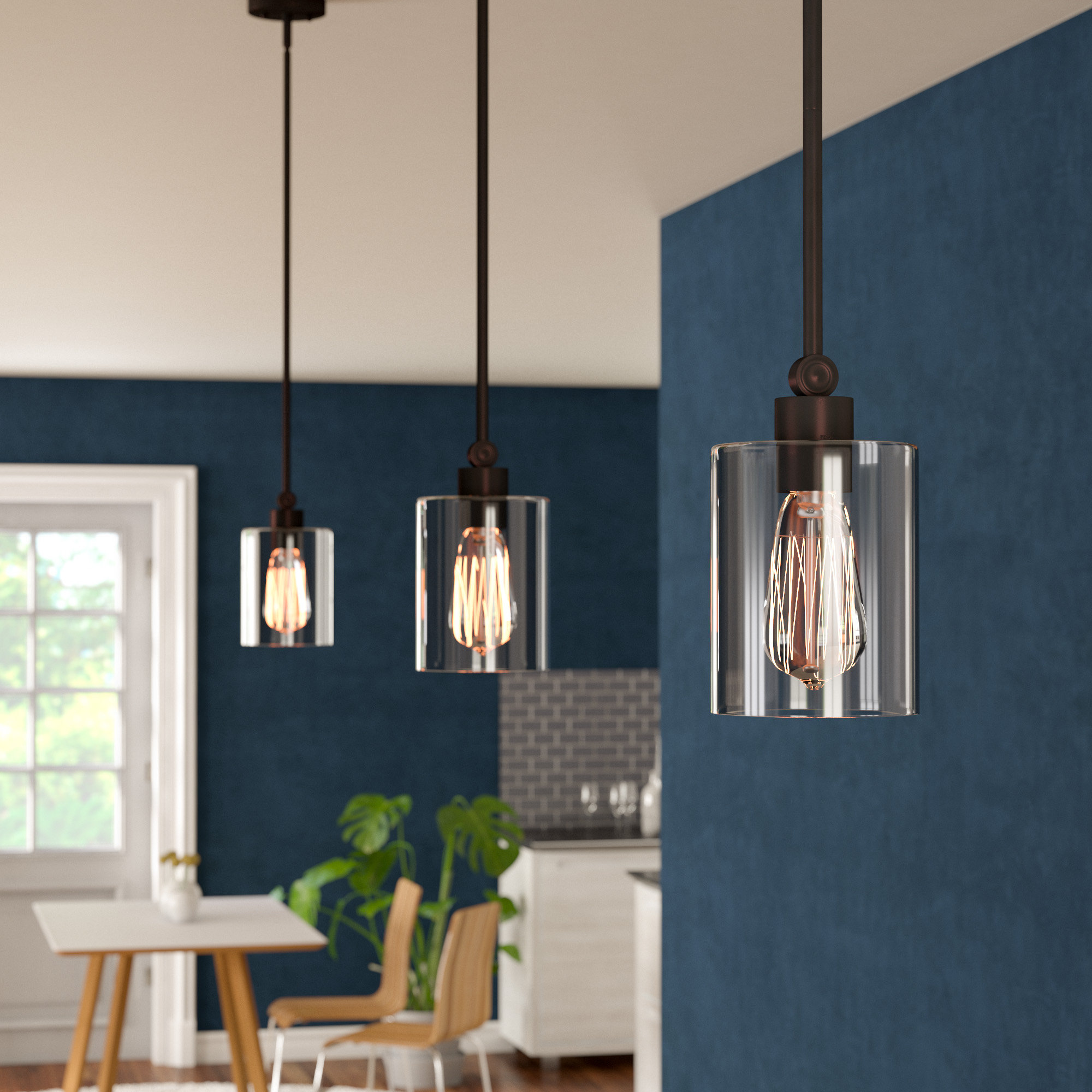 Wade Logan® Hibbard 1 - Light Single Cylinder Pendant & Reviews | Wayfair