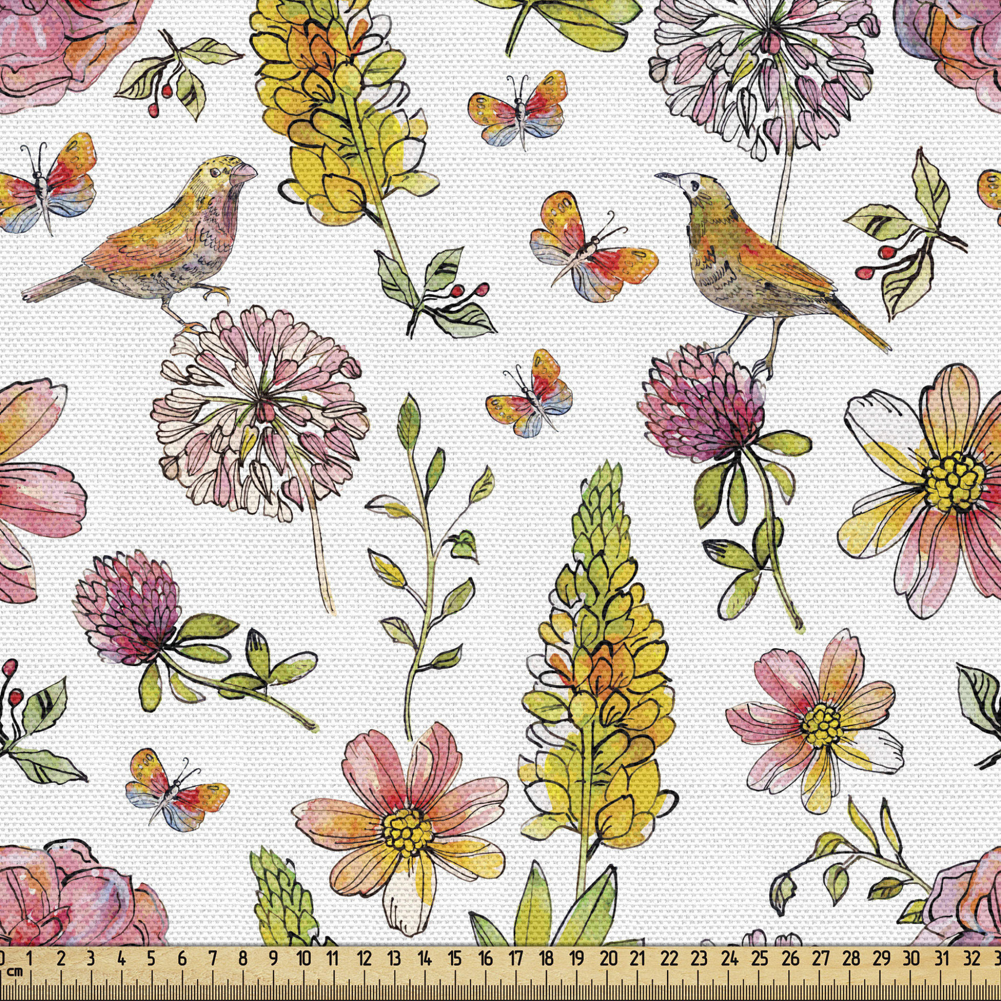 East Urban Home Hummingbird Fabric By The Yard, Spring Time Nature ...