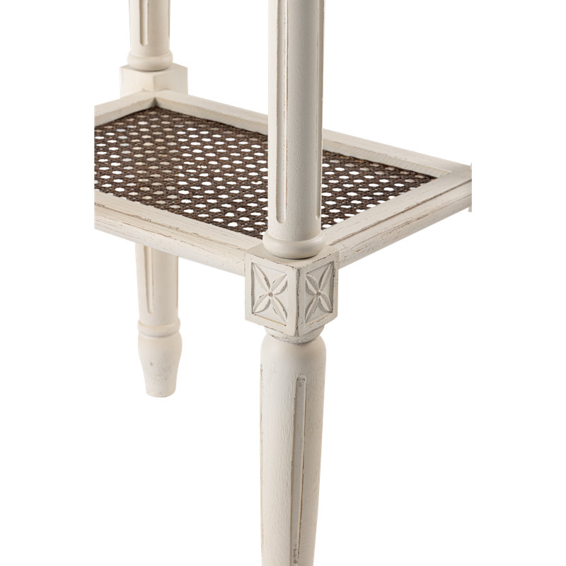 One Allium Way® Psomas Rustic Farmhouse Square End Table, Distressed ...