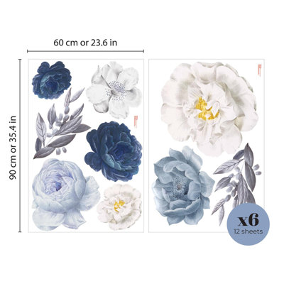 House of Hampton® Elegant Oversized Peonies Wall Decal | Wayfair