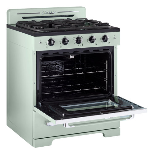 Unique Classic Retro 30" 4 burner 3.9 cu. ft. Freestanding Gas Range ...