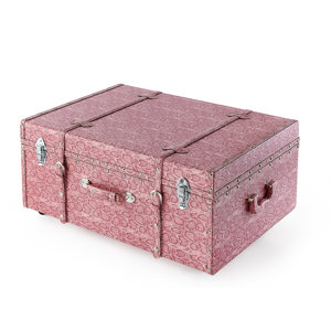 DormCo Texture Brand Trunk - Pink Snakeskin | Wayfair