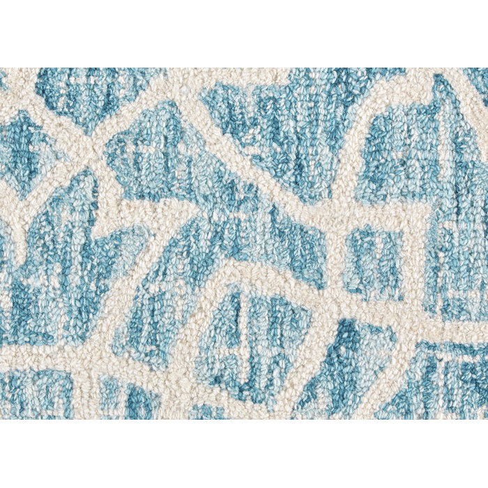 Highland Dunes Ken Handmade Ocean Blue Rug & Reviews | Wayfair