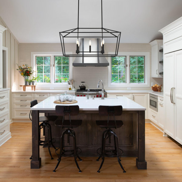 Gracie Oaks Lanekia 5 - Light Black Kitchen Island Pendant | Wayfair