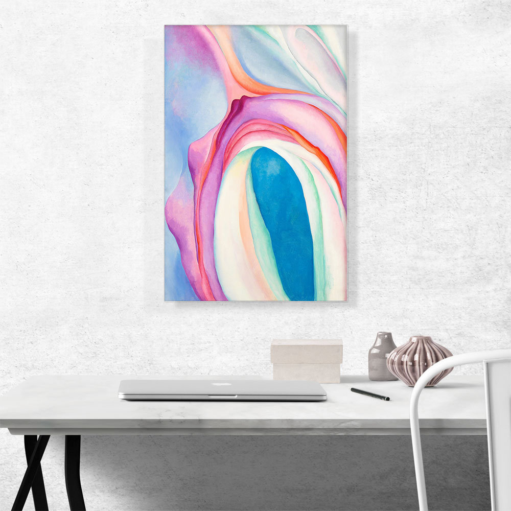 ARTCANVAS Music, Pink And Blue No. 2 1918 by Georgia O-Keeffe - Wrapped ...