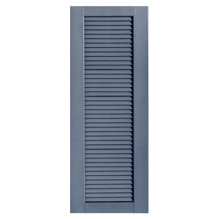 Alpha Shutters Straight Top Full-style Open Louver Shutters Pair ...