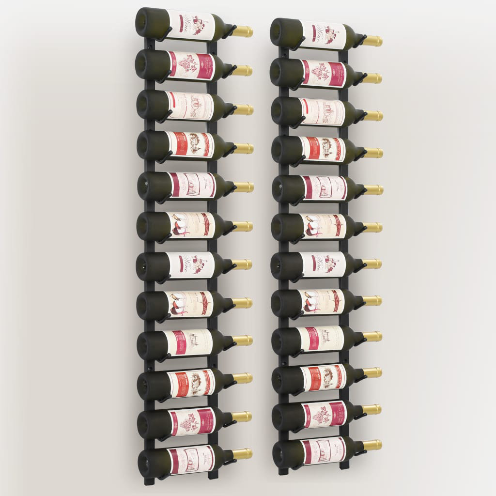 Red Barrel Studio® 24 Bottle Wall Mounted Wine Bottle & Glass Rack in ...