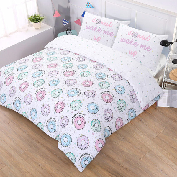 NightComfort Cookie Donuts Multi Kids Design Cotton Rich Duvet Cover ...