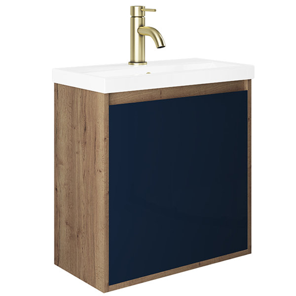 Ebern Designs Hemza 50cm Wall Mounted Single Bathroom Vanity Base Only ...