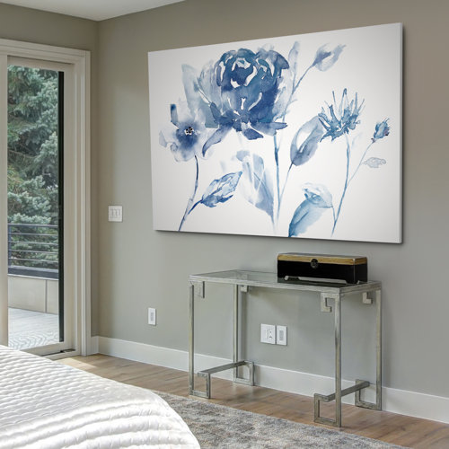 Ebern Designs Translucent Blues I - Wrapped Canvas Print & Reviews ...