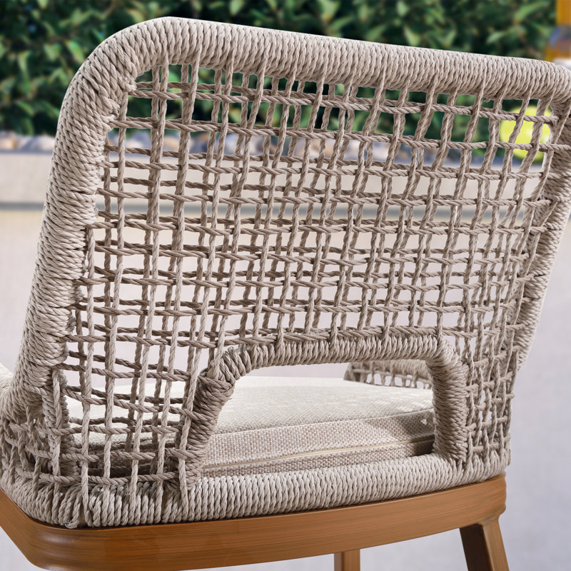 Corrigan Studio® Kiarn Patio Bar Stool with Cushion | Wayfair