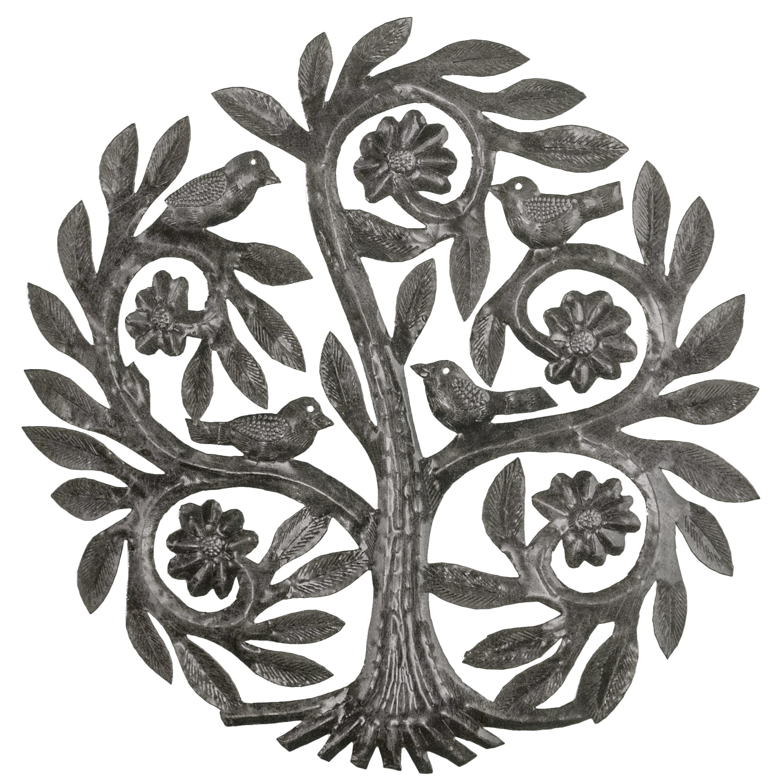 Fleur De Lis Living Swirl Flower Tree Wall Décor | Wayfair