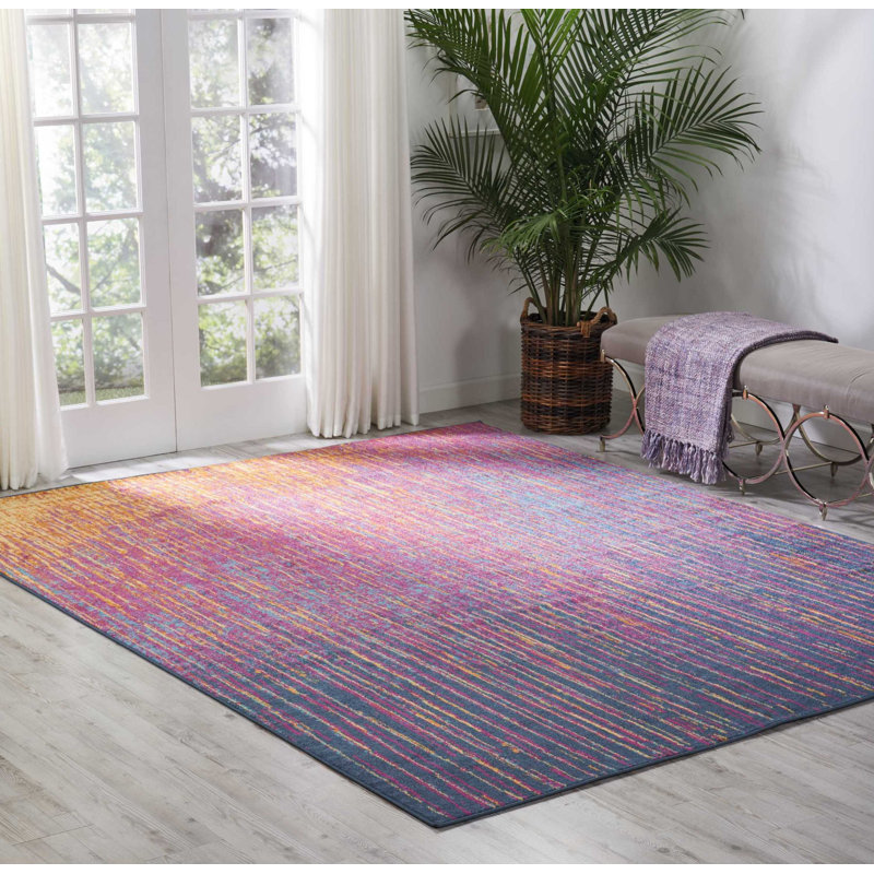 17 Stories Liia Performance Pink/Purple Rug & Reviews | Wayfair