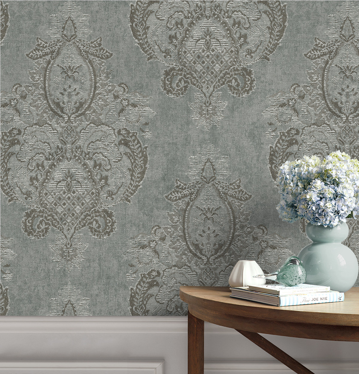 Ophelia & Co. Dravin Damask Wallpaper | Wayfair