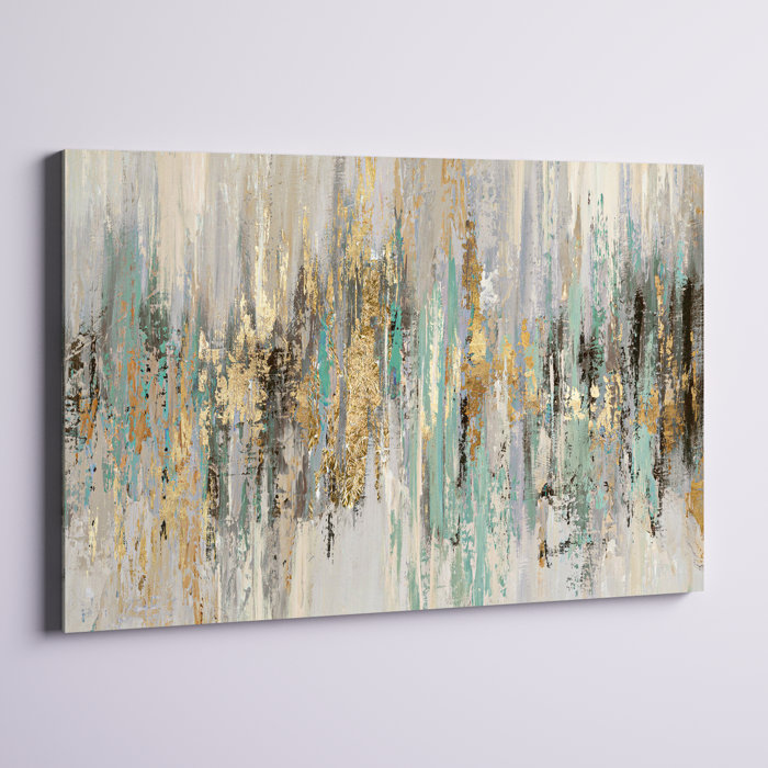 The Twillery Co.® Dripping Gold I by Tom Reeves Print & Reviews | Wayfair