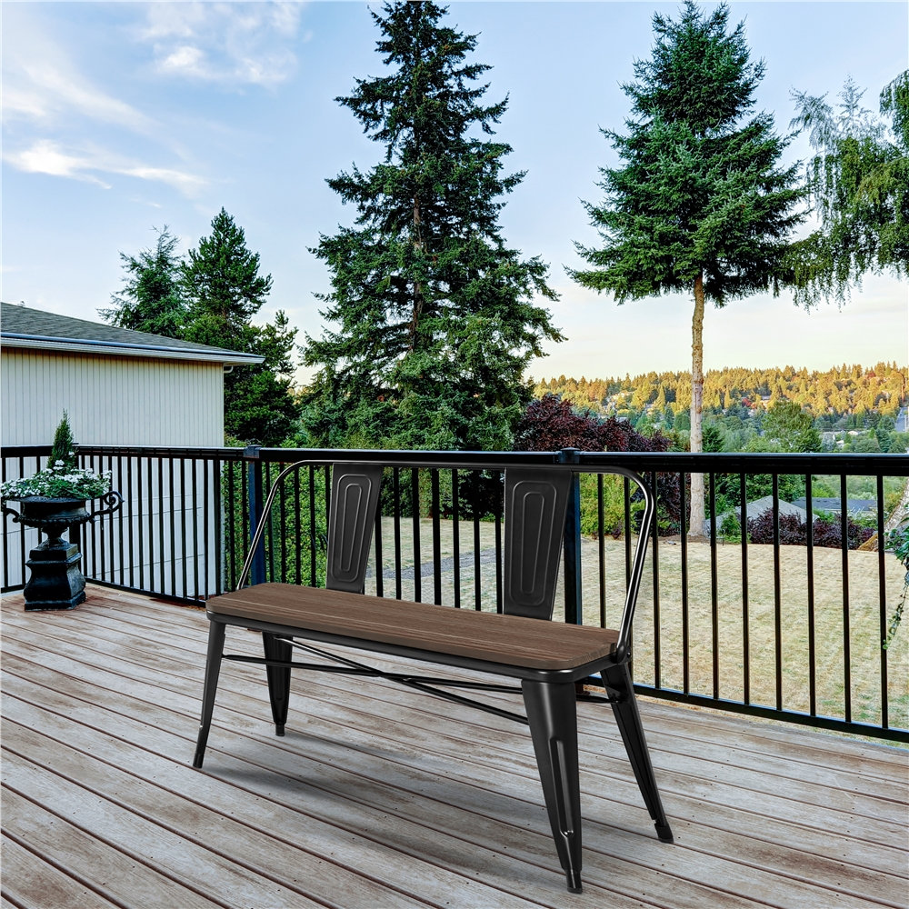 Williston Forge Chantiel Metal Bench | Wayfair