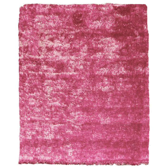 Home Mart Goods Handmade Shag Performance Light Pink Rug | Wayfair