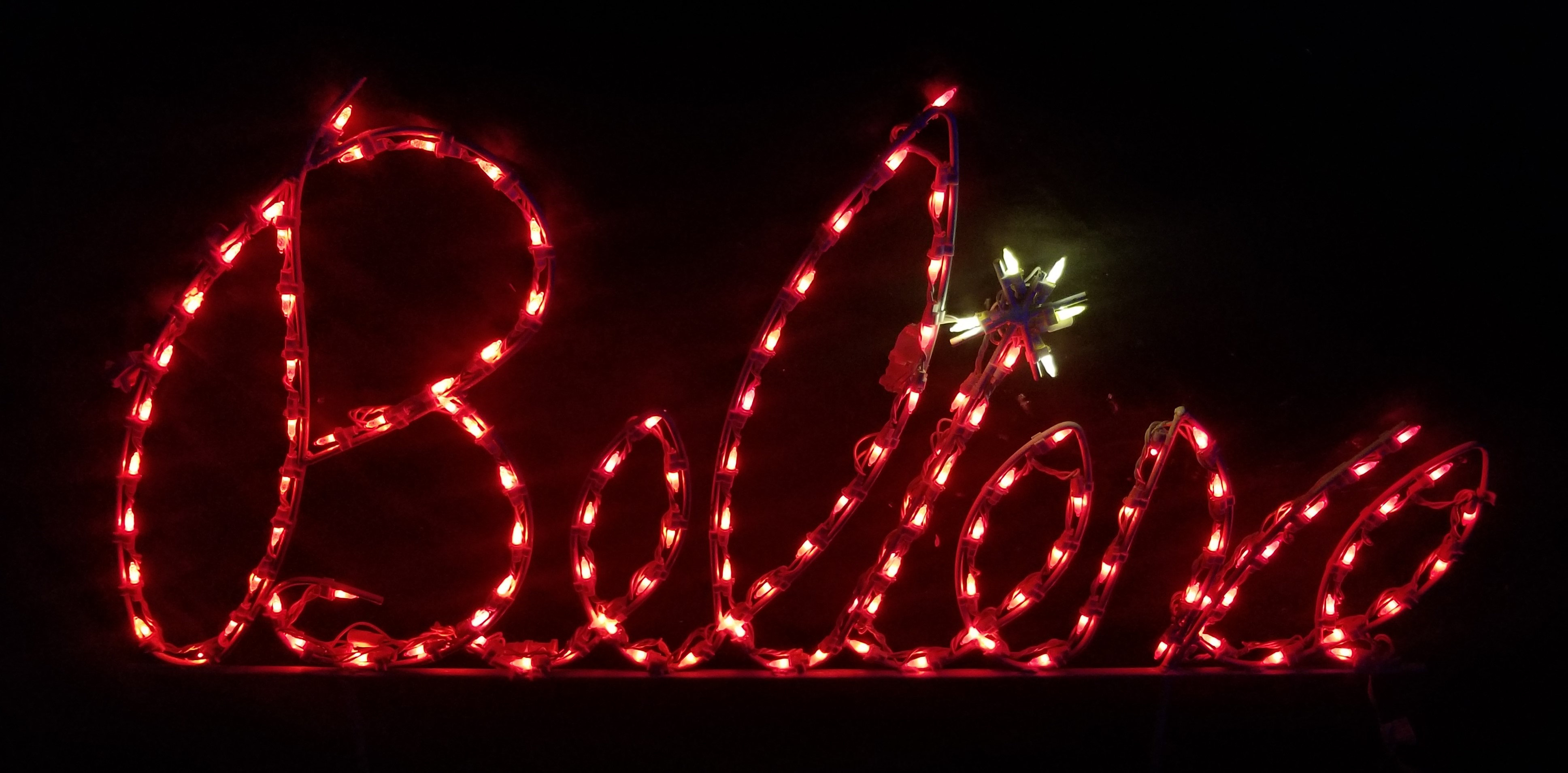 Lori's Lighted D'Lites Believe Cursive Letter Sign Christmas Holiday ...