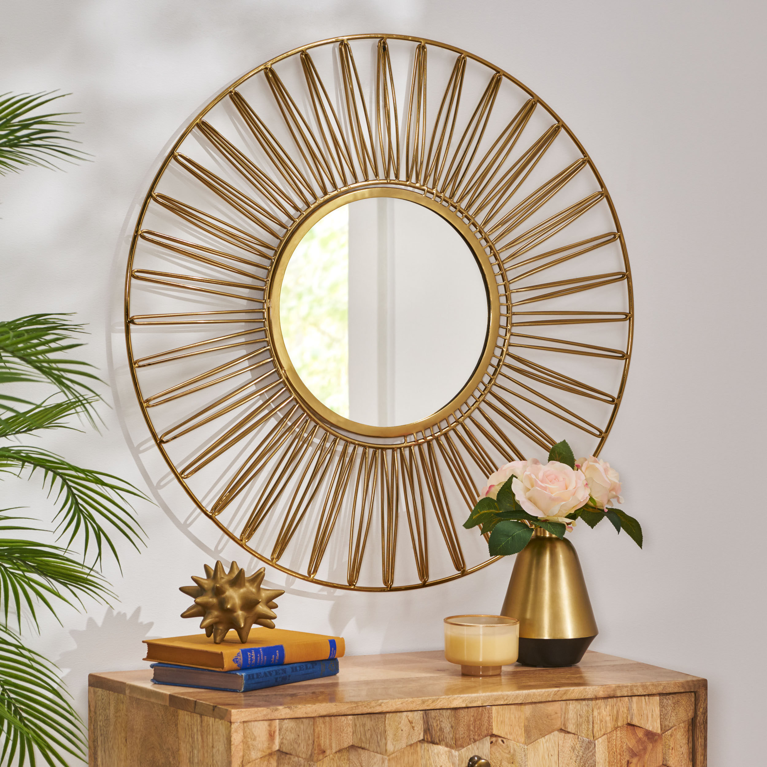 Mercer41 Round Wall Mirror | Wayfair