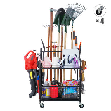 Trademark Home Collection Home Yard Tool Corner Storage Rack & Reviews ...