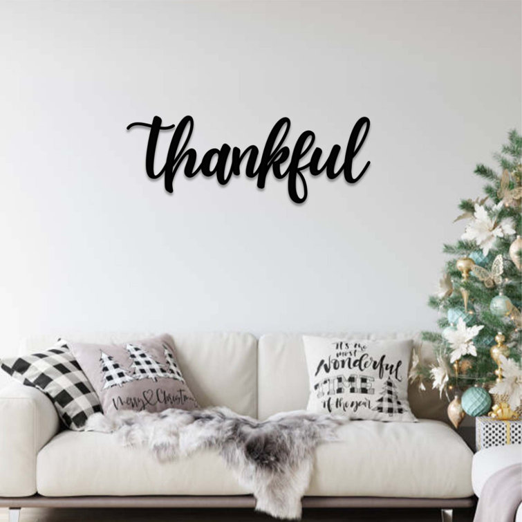 The Holiday Aisle® Aluminum Composite Text Wall Decor | Wayfair