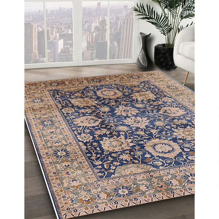 Charlton Home® Mamigon Navy/Beige Rug | Wayfair