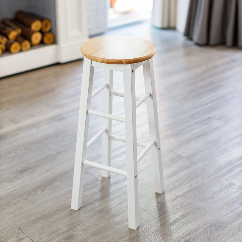 Winston Porter Robin Solid Wood Short & Bar Stool & Reviews | Wayfair