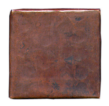 D'Vontz Plain Hammered 2" x 2" Copper Border Tile in Dark Copper | Wayfair
