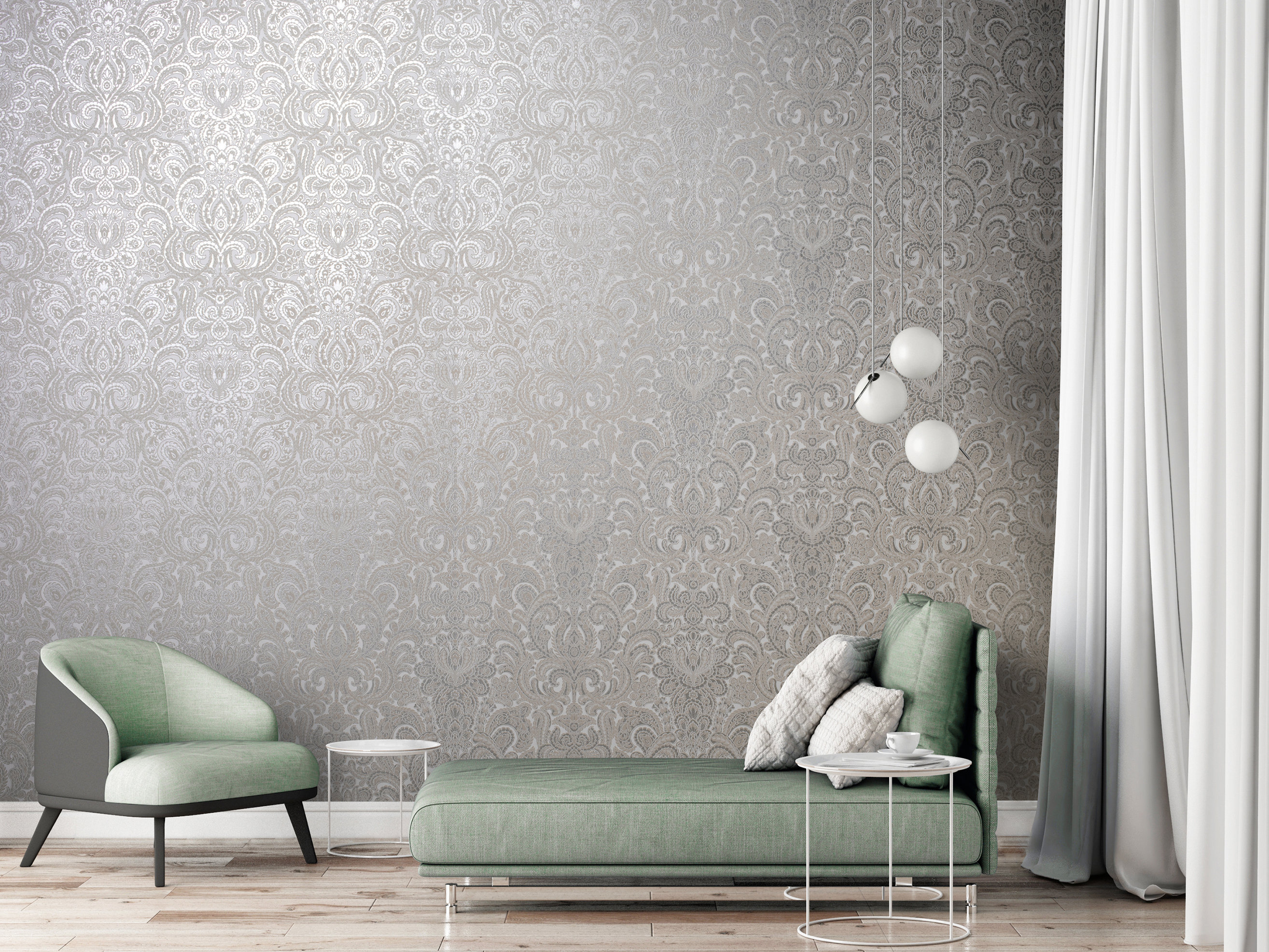 Galerie Wallcoverings Adonea Ares 3D Embossed Metallic 33' L x 21" W ...