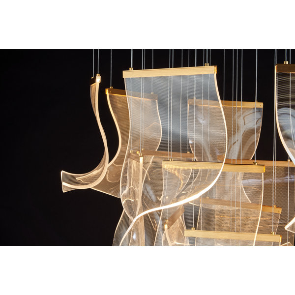 Orren Ellis Omicron 24 - Light LED Tiered Chandelier | Wayfair