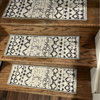 Dakota Fields Distressed Geometric Non-Slip Cream Stair Tread & Reviews ...