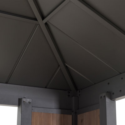 Sunjoy SummerCove Elmgrove 12 ft. x 14 ft. Solar Powered Hardtop Gazebo ...