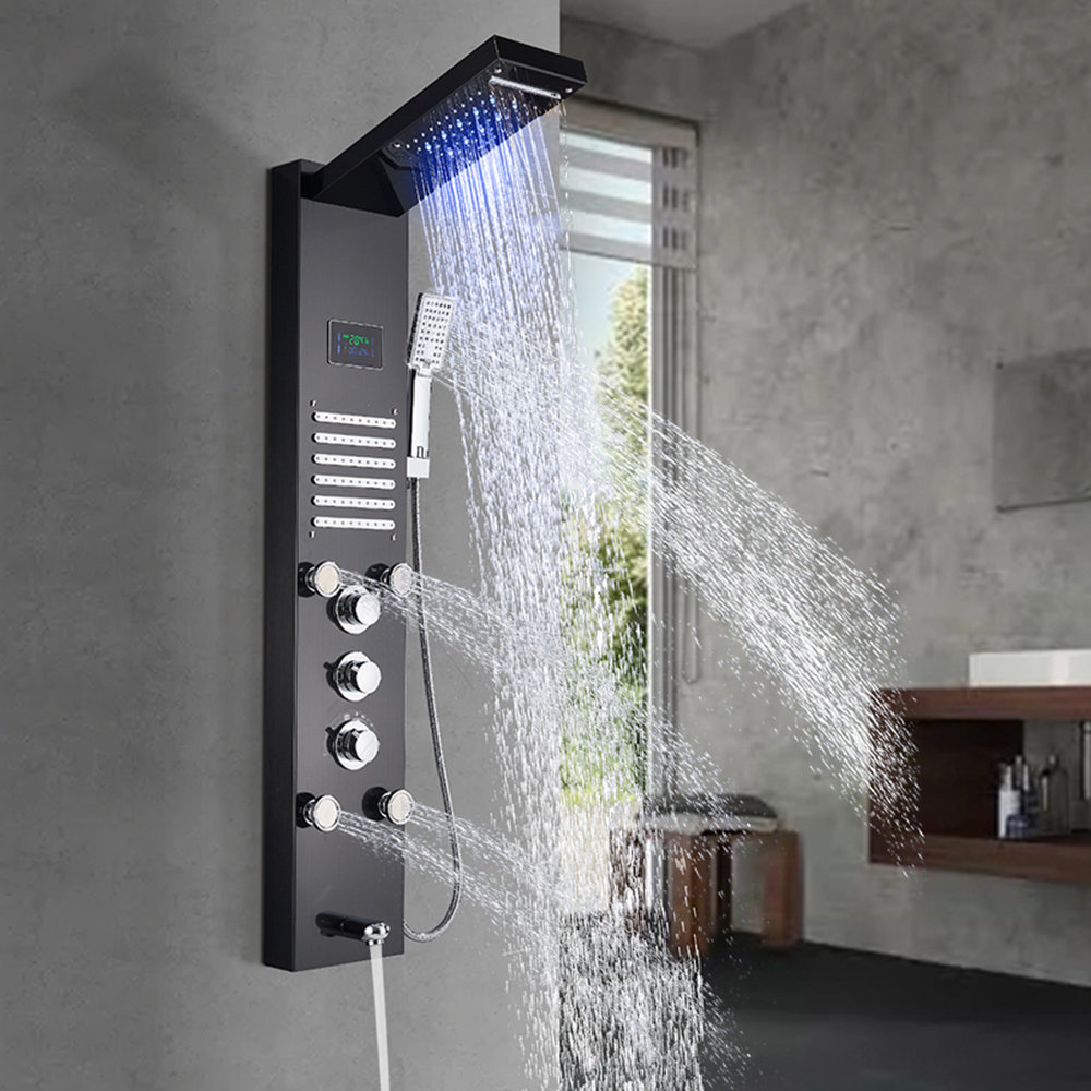 Senlesen 43.7" Shower Panel with Fixed Head | Wayfair