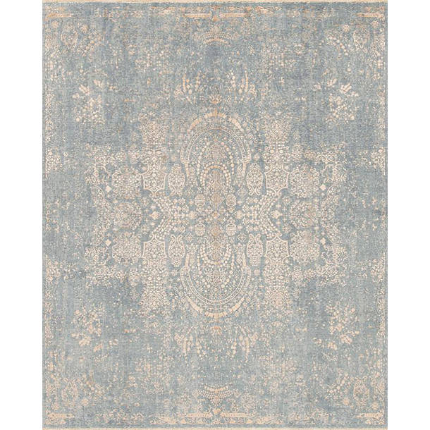 Samad Rugs Nirvana Couture Silk Damask Area Rug in Silver/Gold | Perigold