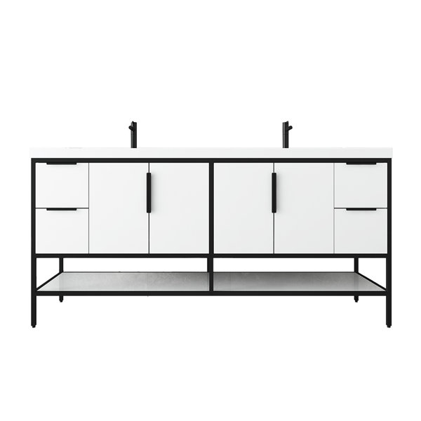 Brayden Studio® Lilly-Grace 71.31'' Free-standing Double Bathroom ...