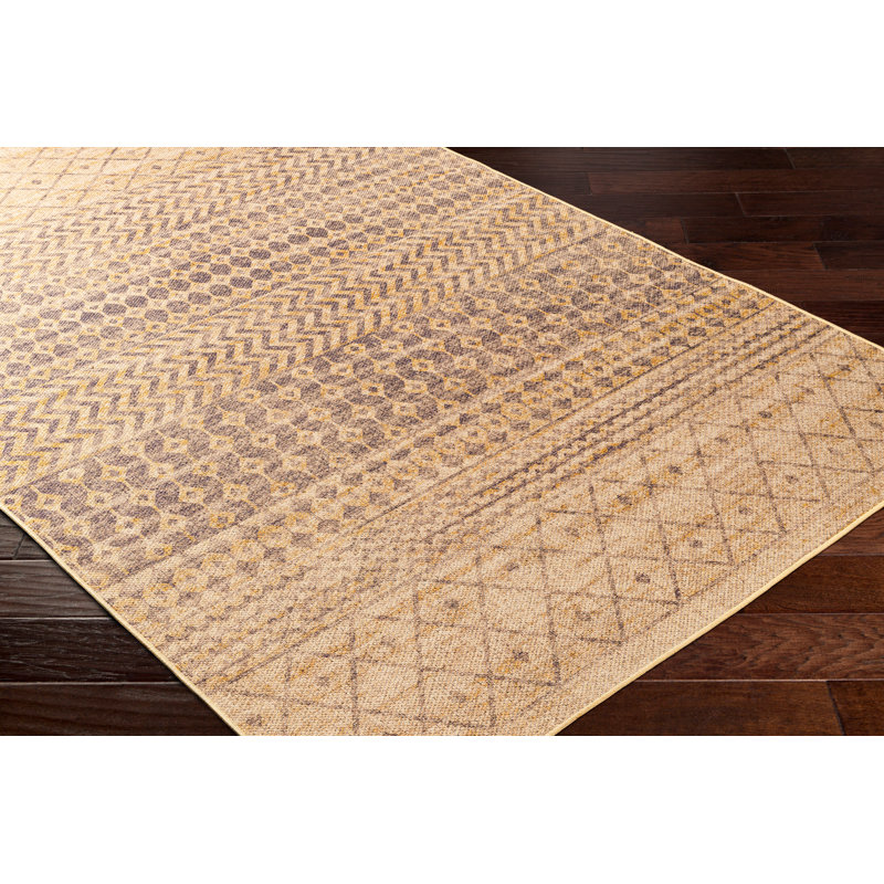 Union Rustic Elizabeth Moroccan Tan Area Rug | Wayfair