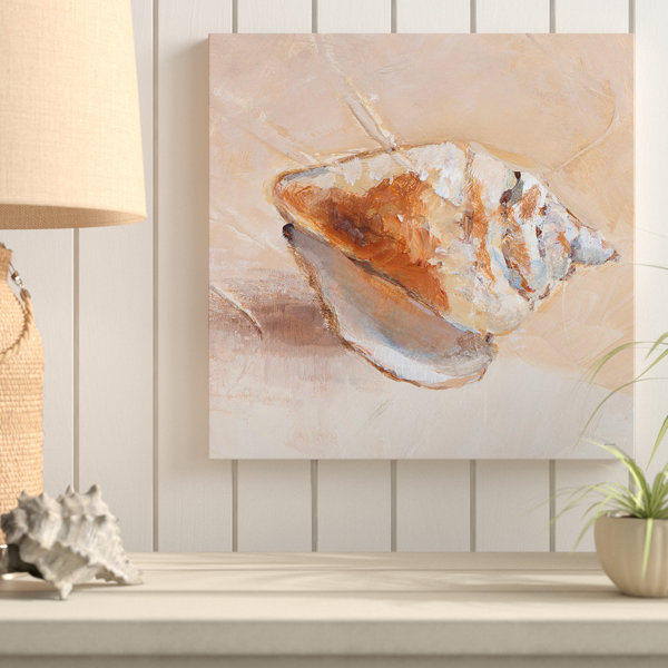 Highland Dunes Copper Sea Shell by Lanie Loreth - Print on Canvas | Wayfair