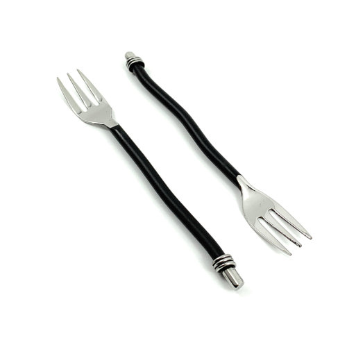 17 Stories Jovan Handcrafted Appetizer Twisted Handle Salad Fork ...
