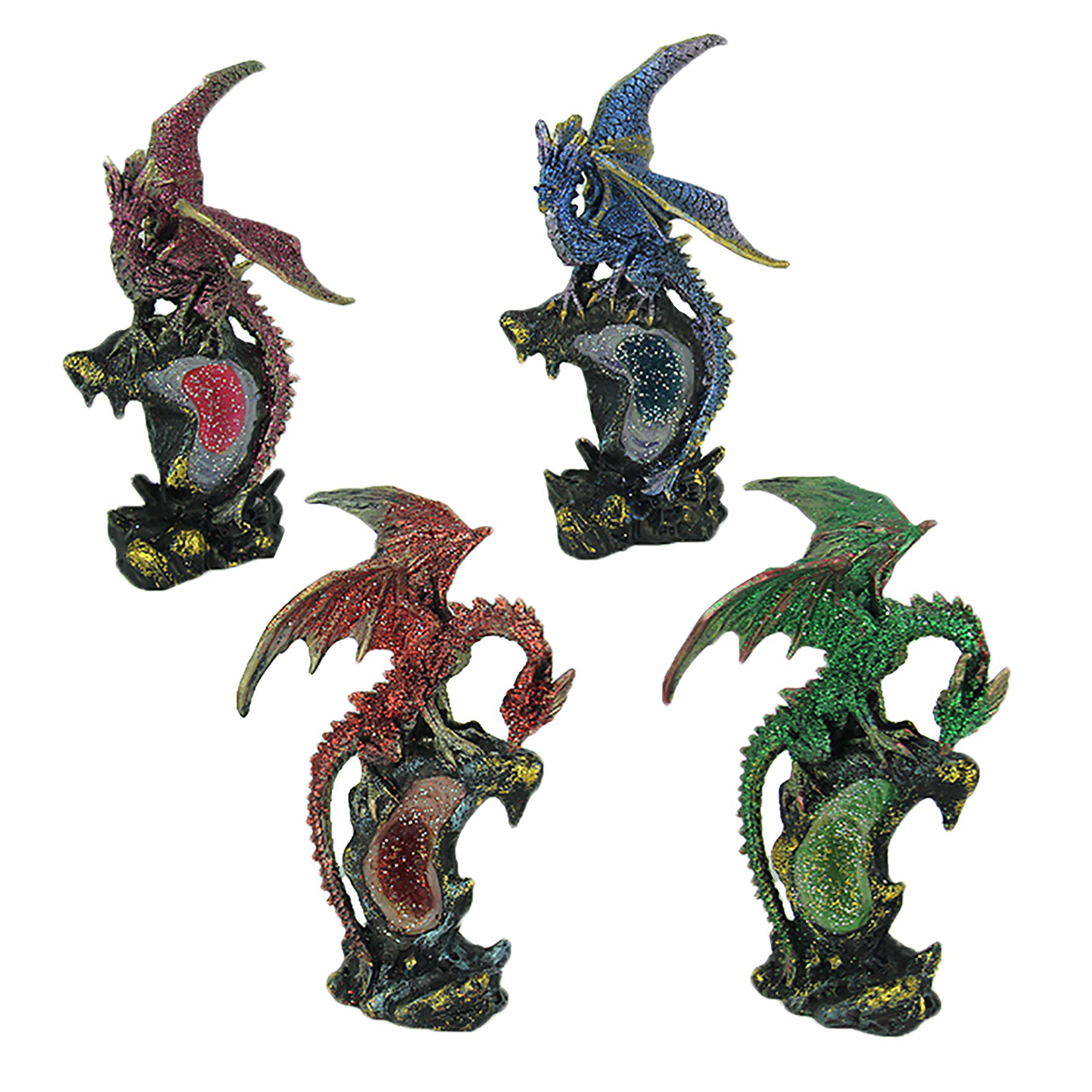 Trinx 4 Piece Dragon Figurine Set | Wayfair