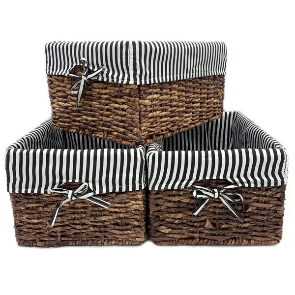 Longshore Tides Hand Woven Rectangle Maize Storage Basket - Set Of 3 ...
