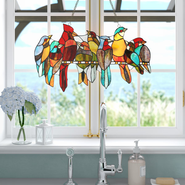 Bay Isle Home Tiffany Glass Window Panel & Reviews | Wayfair