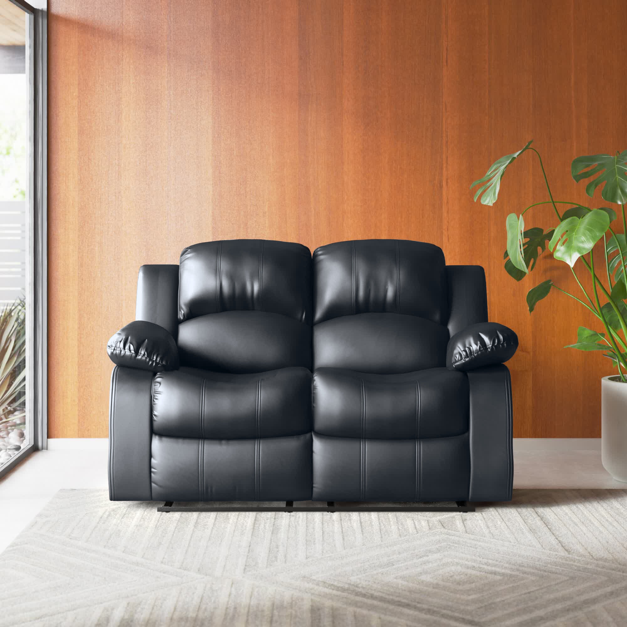 Wade Logan® Mccubbin 60'' Vegan Leather Loveseat & Reviews | Wayfair