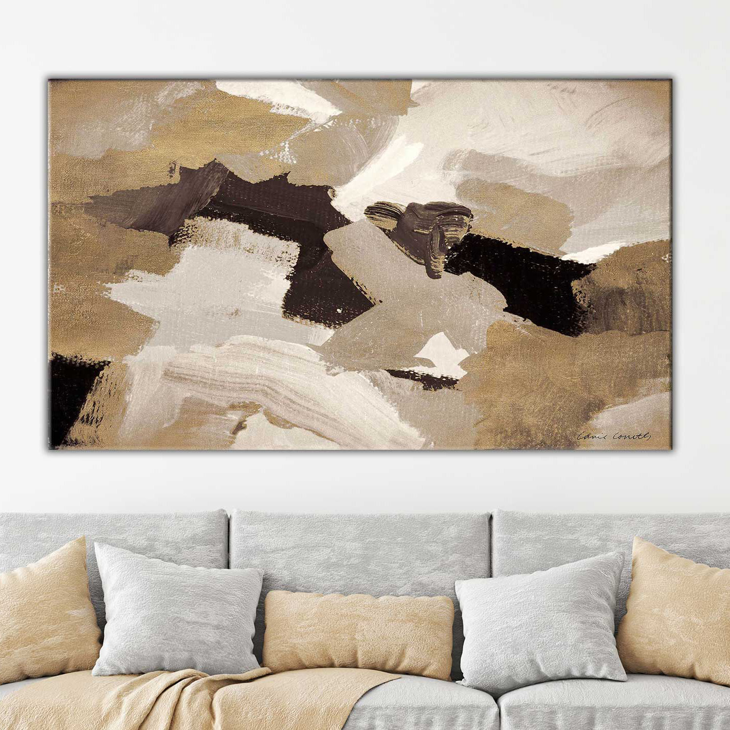 Wrought Studio Muted Abstract II - Wrapped Canvas Painting | Wayfair
