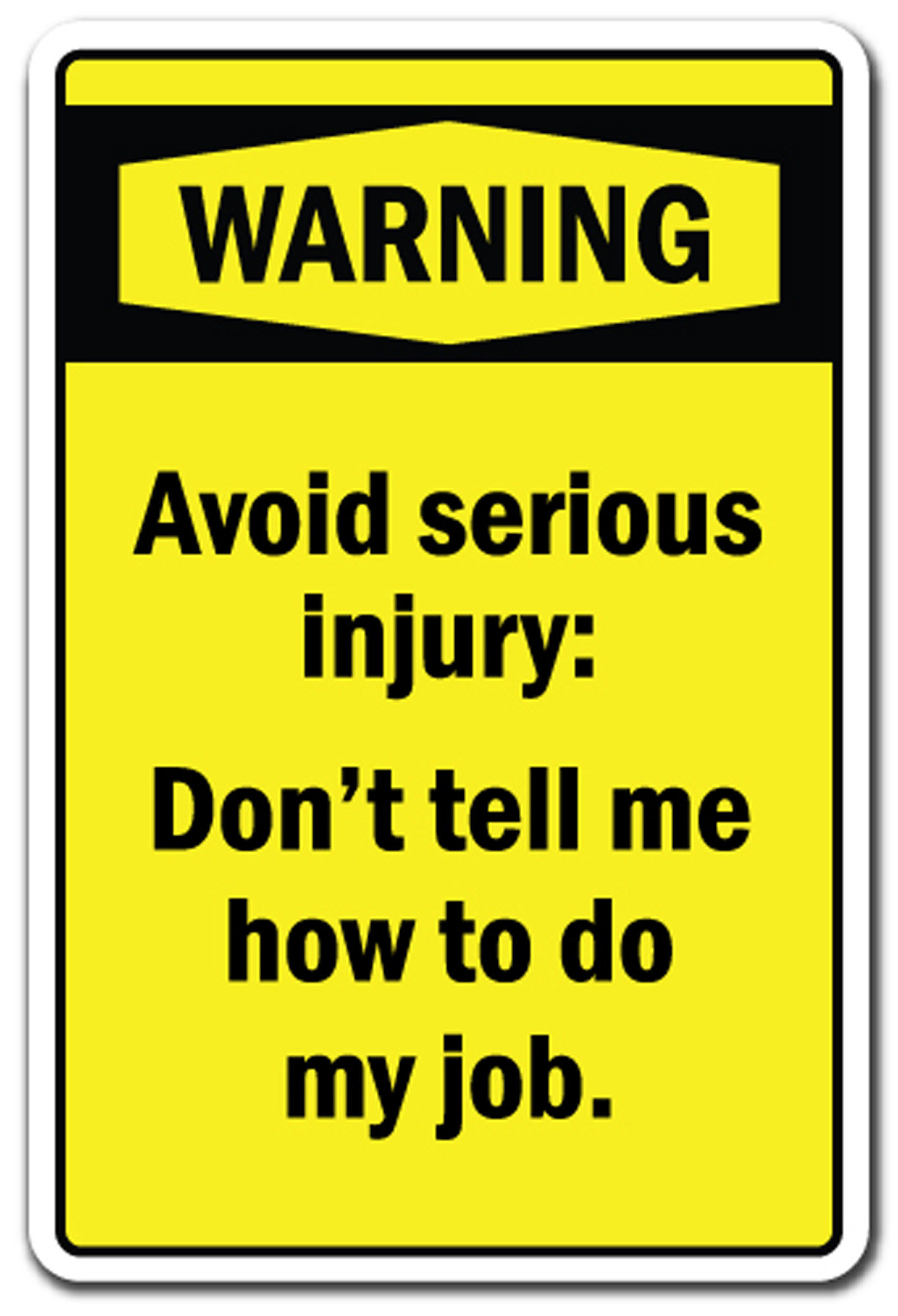 Trinx WARNING AVOID SERIOUS INJURY Sign Warning Safety | Indoor/Outdoor ...